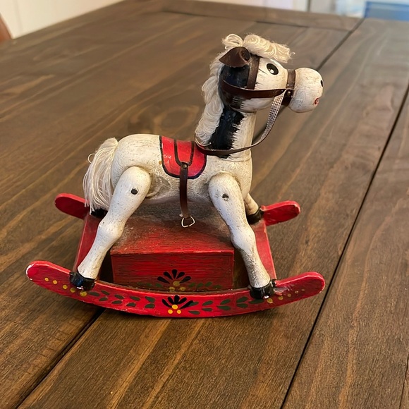 Enesco | Accents | 98s Enesco Toy Wooden Moving Rocking Horse Musical ...